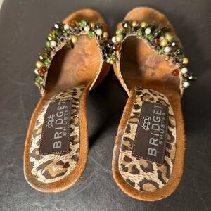 Bridget Shuster | Shoes | Calf Hair Beaded Open Toe Heels Sz 8 | Poshmark